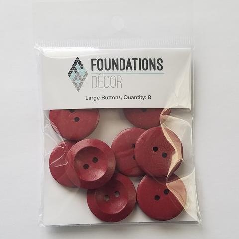 Foundations Decor - Large Red Buttons